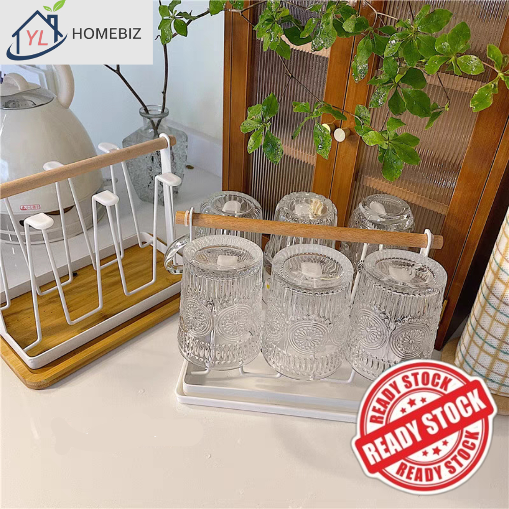 Rak Cawan Dapur Besi Wrought Iron | Kitchen Cup Holder Hanging Drain ...