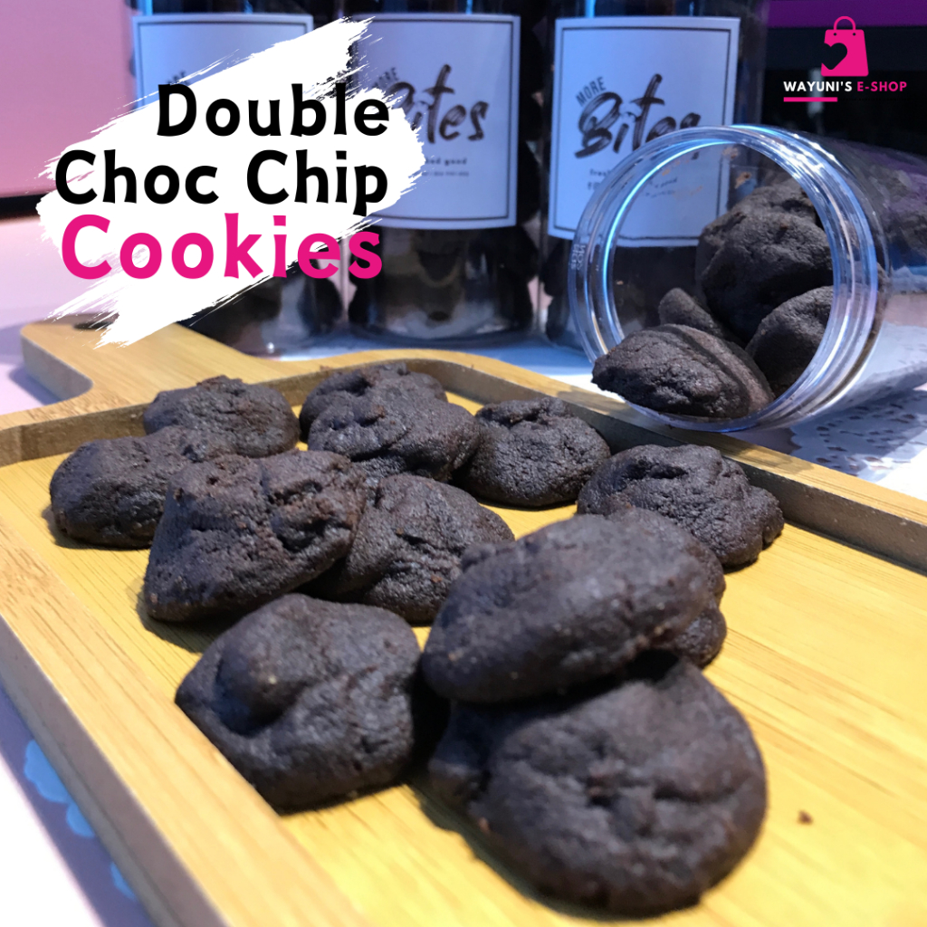 Double Chocolate Chips Cookies Biskut Coklat Chip | Shopee Malaysia