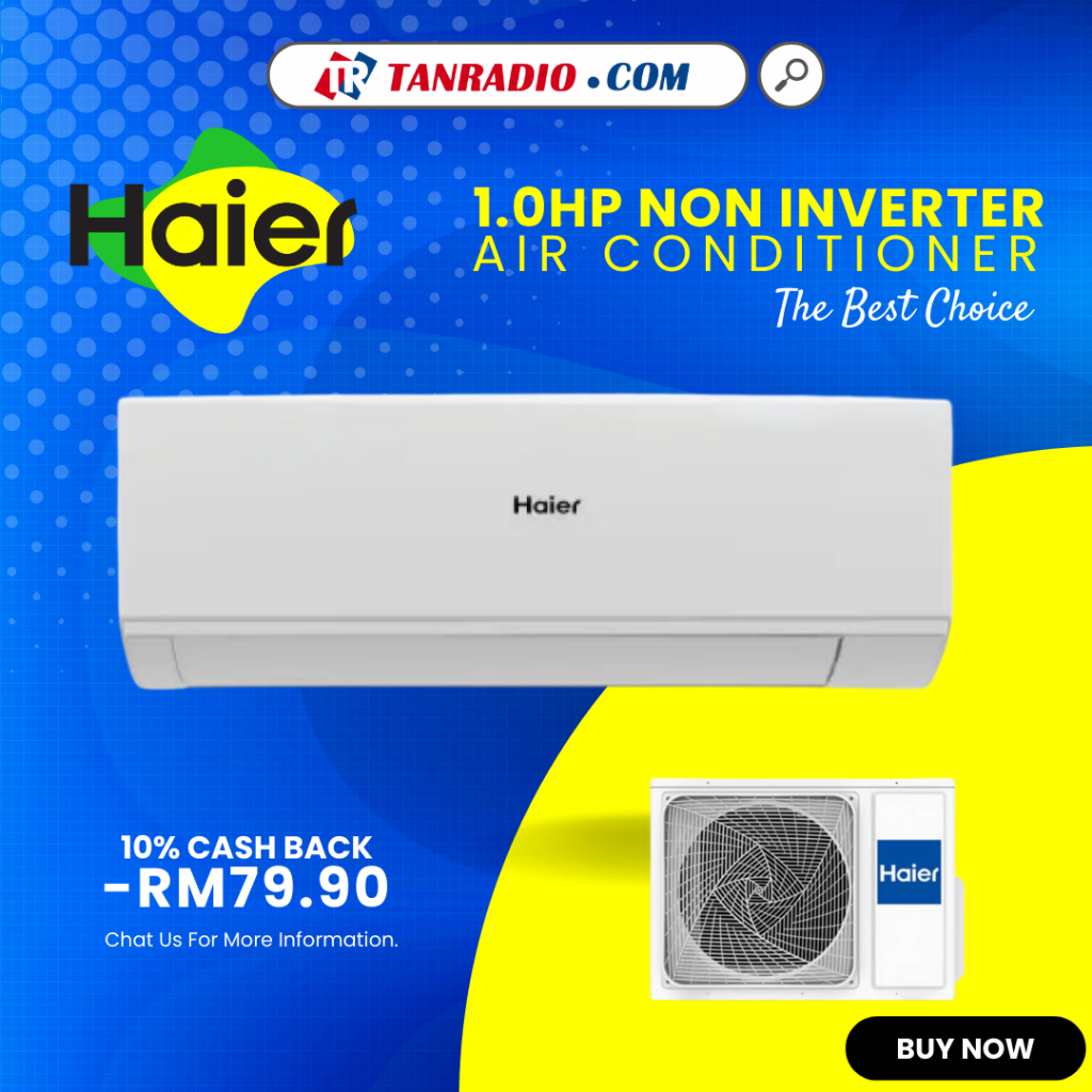 Haier 1HP Air Cond R32 S-Essential Air Conditioner 冷气空调 non inverter ...