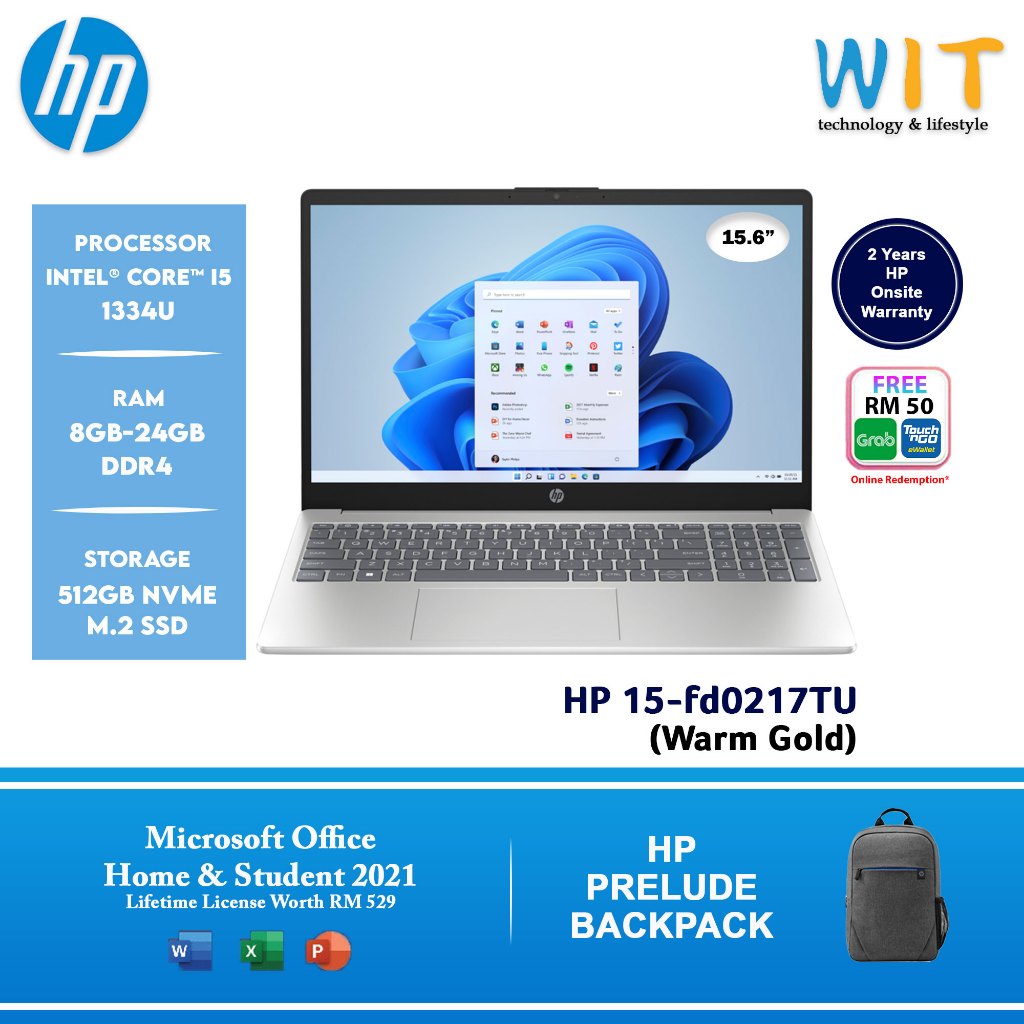 HP 15-fd0386TU /fd0387TU /fd0388TU (Intel Core i5-1334U /8GB-32GB RAM ...