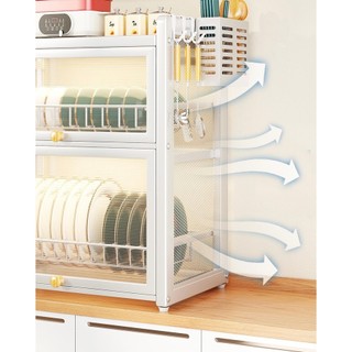 JK Home Rak Pinggan Mangkuk Bertutup Dustproof Dish Rack Kitchen ...