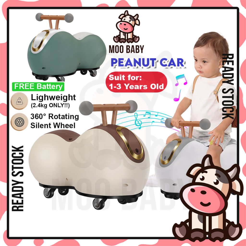 ⭐Moo Baby Peanut Car Baby Car Kids Car Swing Car Kids Ride On Push Car ...