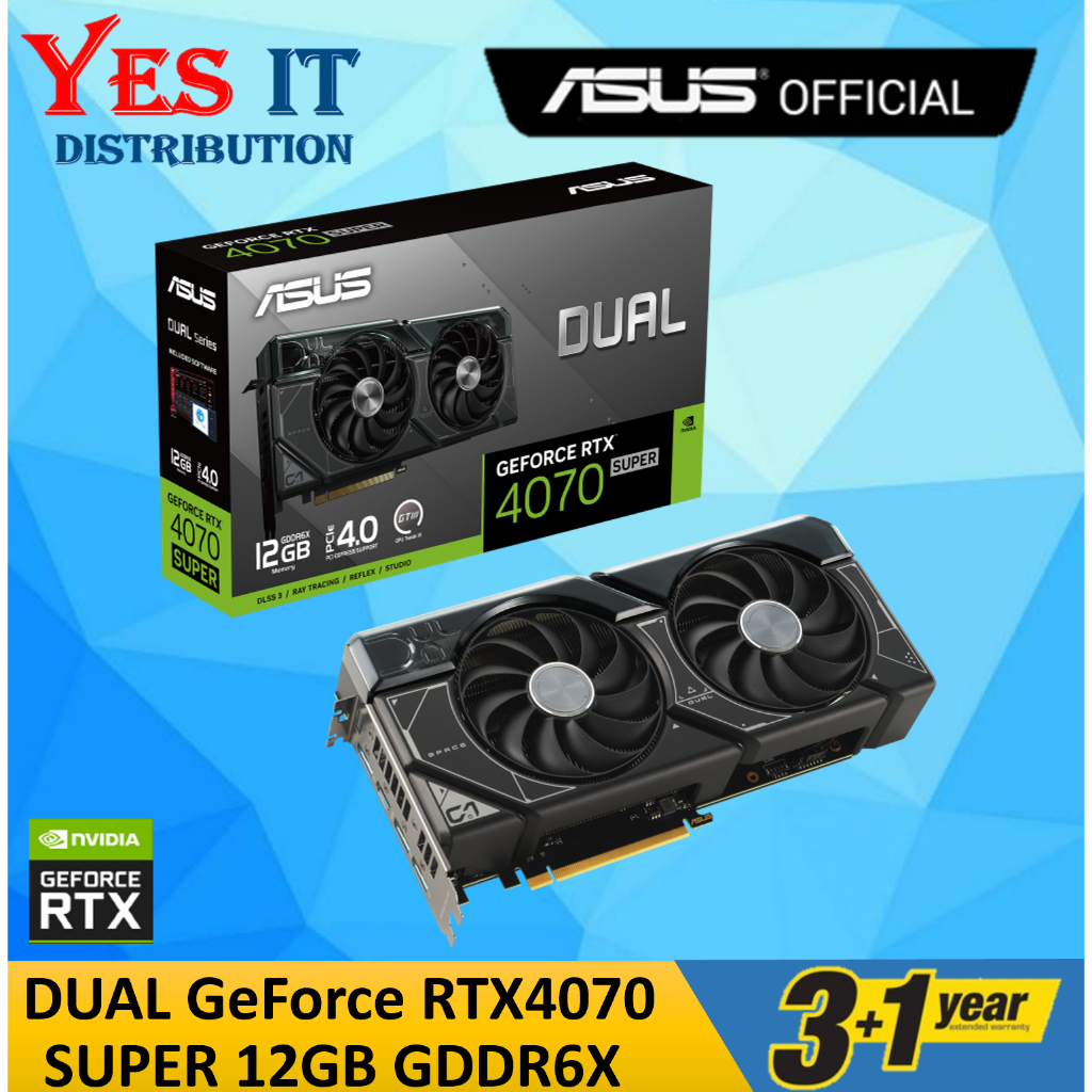 Asus Dual GeForce RTX4070 OC / RTX4070 SUPER / RTX4070 SUPER OC Black ...