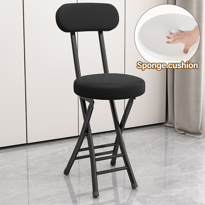 🔥Folding Chair Kerusi Lipat Solat Backrest With Cushion Modern Simple ...