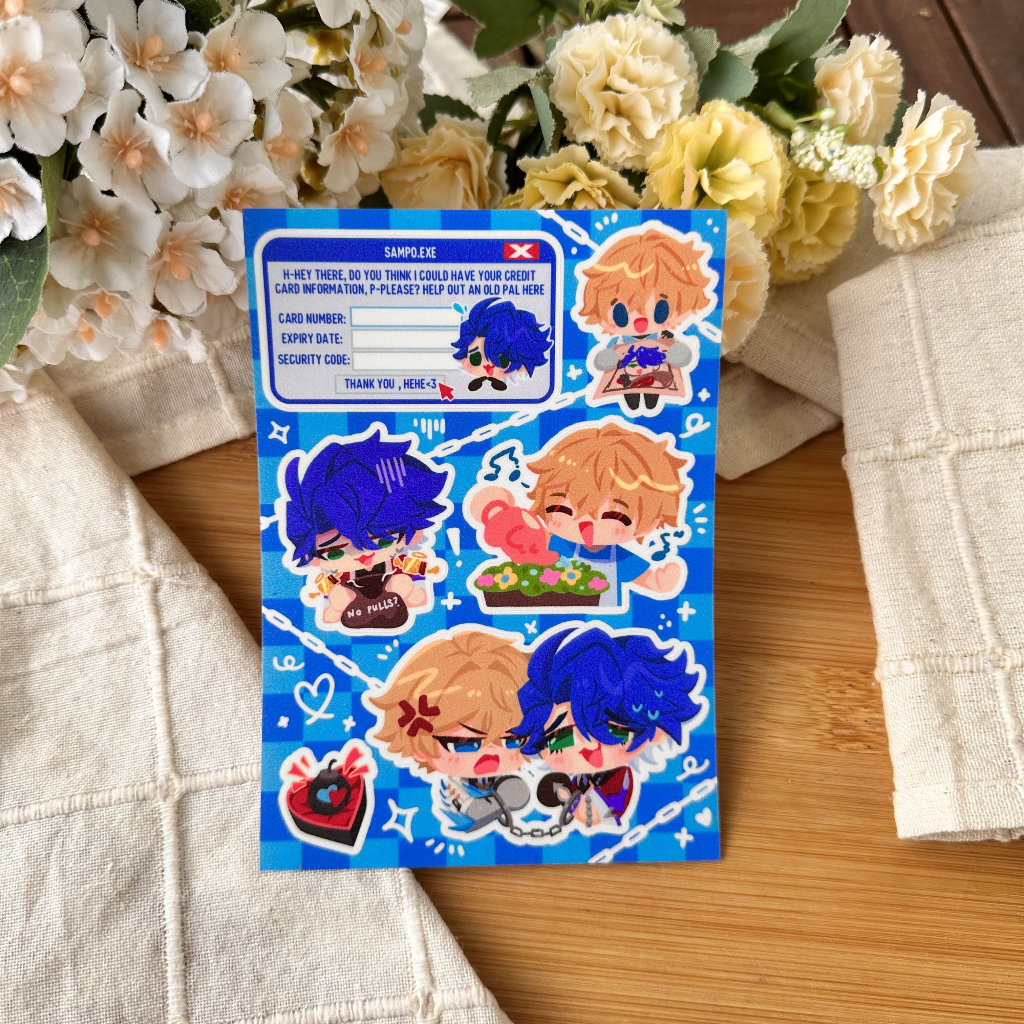 Honkai star rail Sampo Koski x Gepard Landau Sticker sheet | Shopee ...