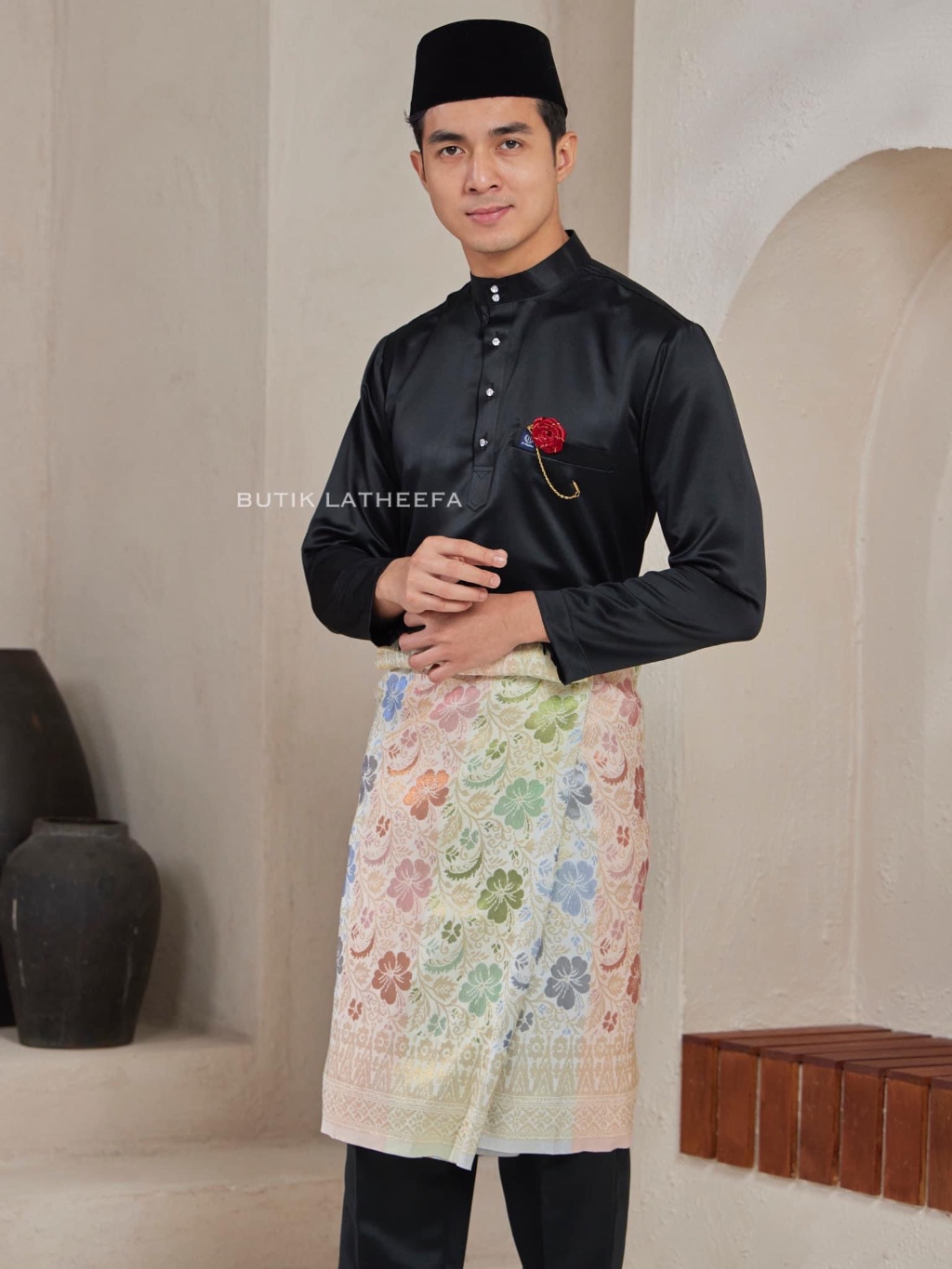 Baju Melayu Slim Fit warna Hitam Exclusive Edition | Shopee Malaysia