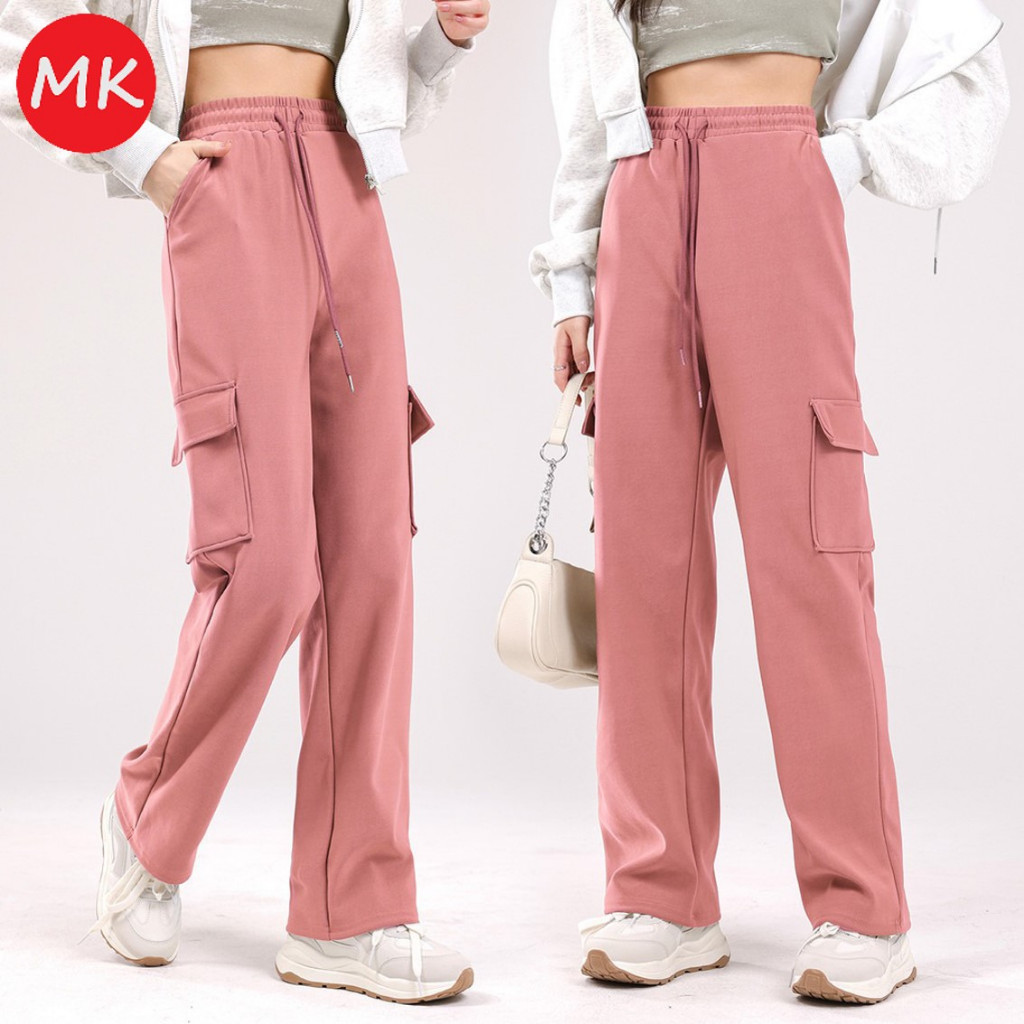 baju raya 2025 cargo pants women long pants women drawstring casual ...