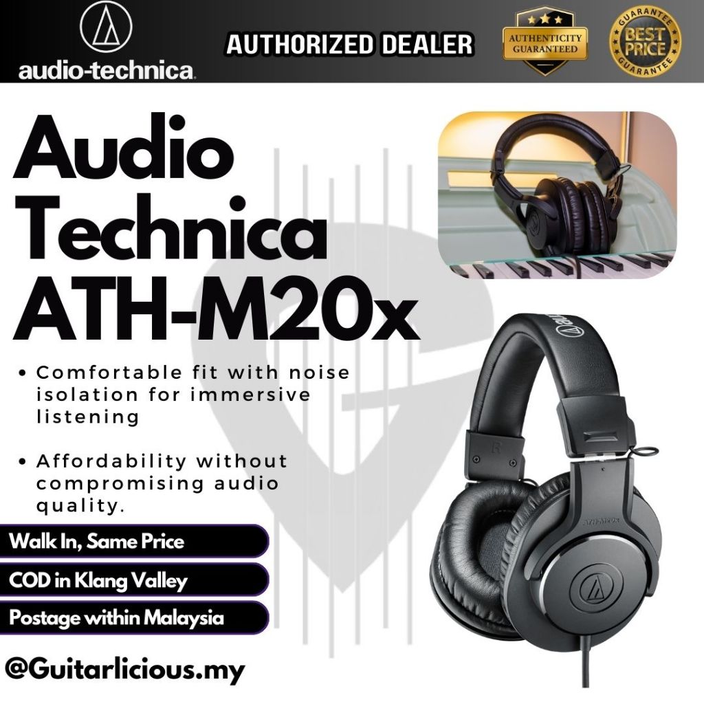 Audio Technica ATH-M20x Professional Monitor Headphone (ATH M20X / M20 ) | Shopee Malaysia