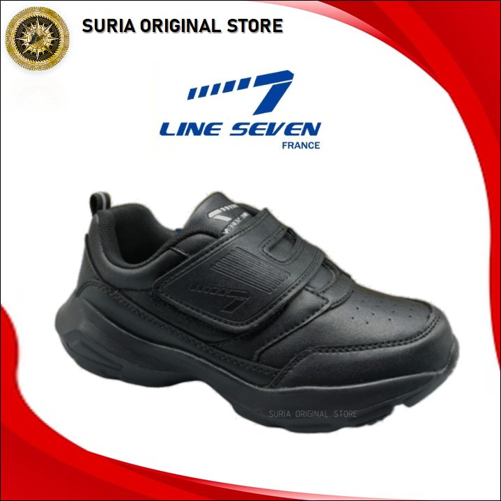 Original Line Seven Unisex Full PVC Black School Shoes | Kasut Sekolah ...