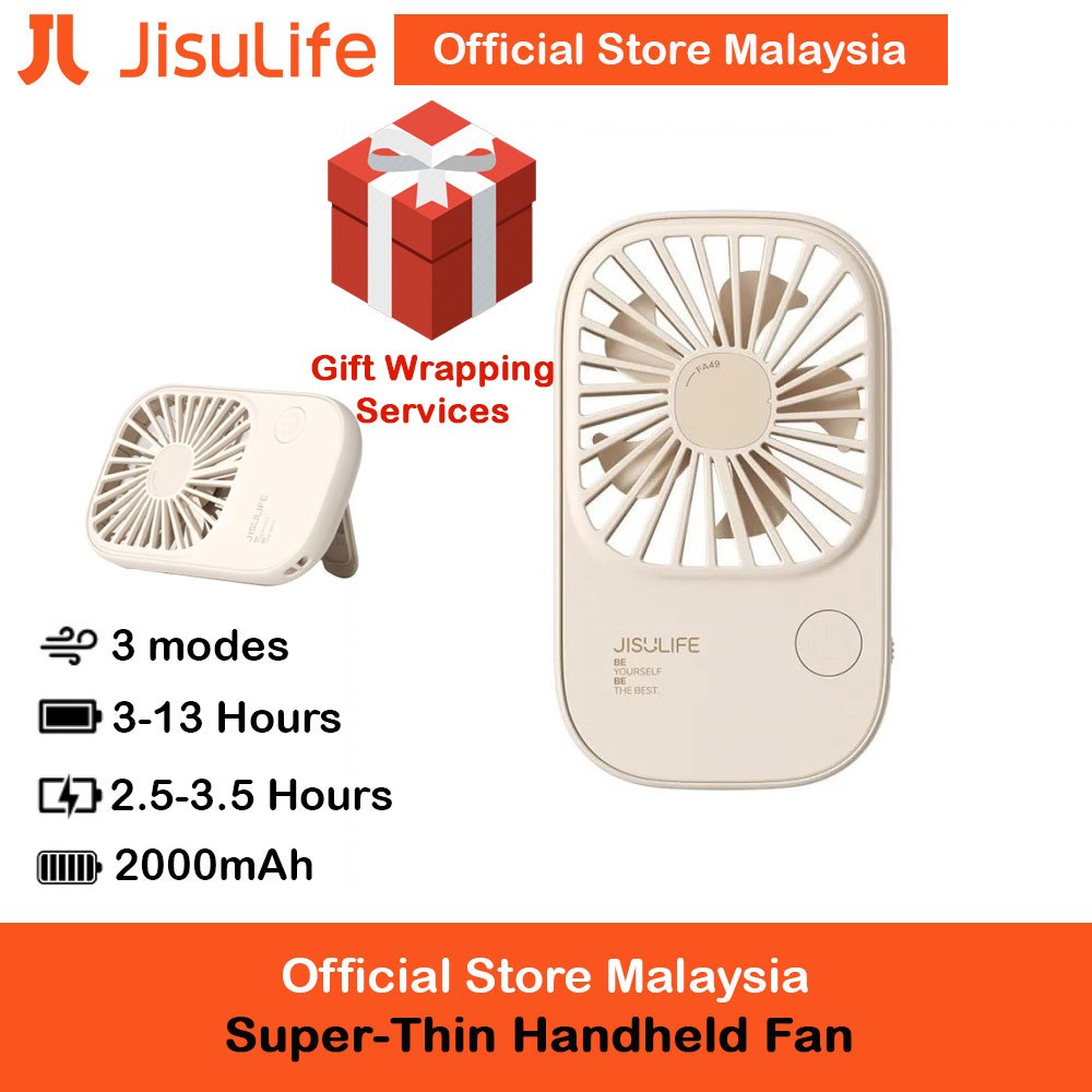 Jisulife Handheld Fan Ultra Slim Lightweight Mini Fan Small Pocket Size ...
