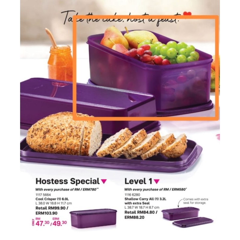 TUPPERWARE COOL CRISPER 6L WITH STRAINER | Shopee Malaysia