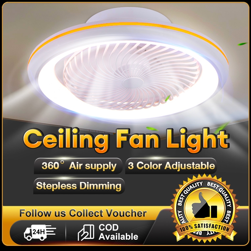 Ceiling Fan With Light 20in Simple stylee Ceiling Fan Lamp Remote ...