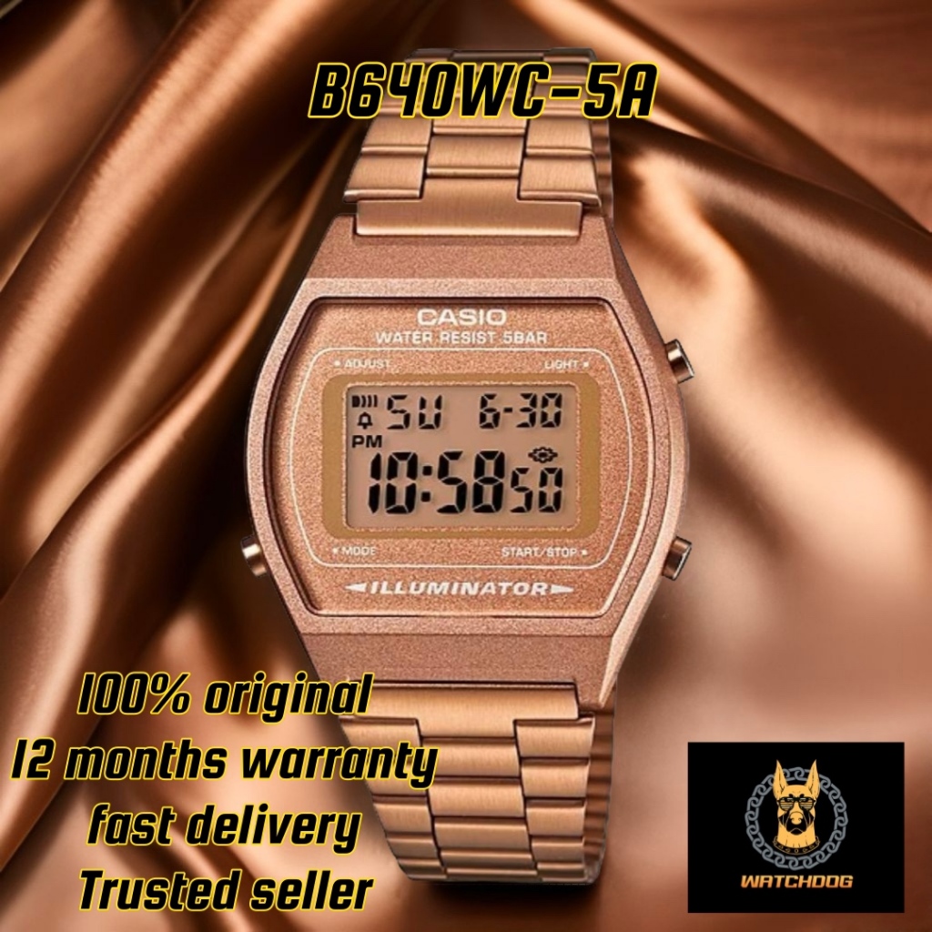 Casio B640WC-5A Vintage Digital Watch Rose Gold Original | Shopee Malaysia