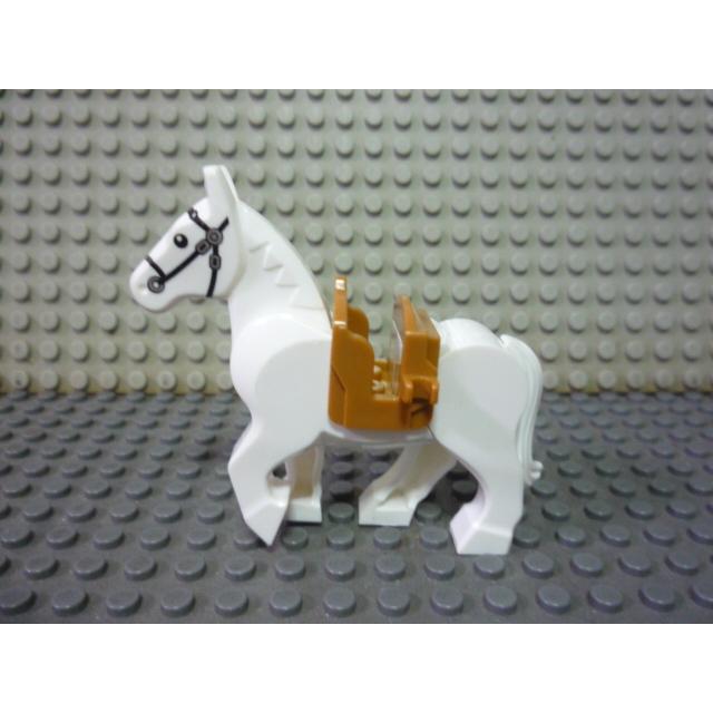 Custom Lego Farm Animal - White Horse w/Saddle Mini Figure | Shopee ...
