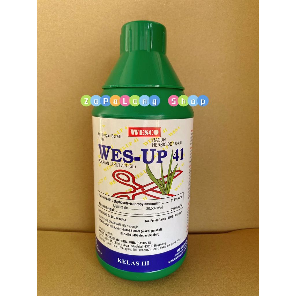 1L WES UP Glyphosate 41% Weed Killer Racun Rumpai sama Roundup Typhoon ...