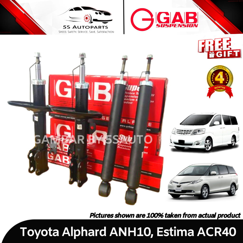 GAB Alphard ANH10 & Estima ACR40 Front (Depan) & Rear (Belakang) Gas ...