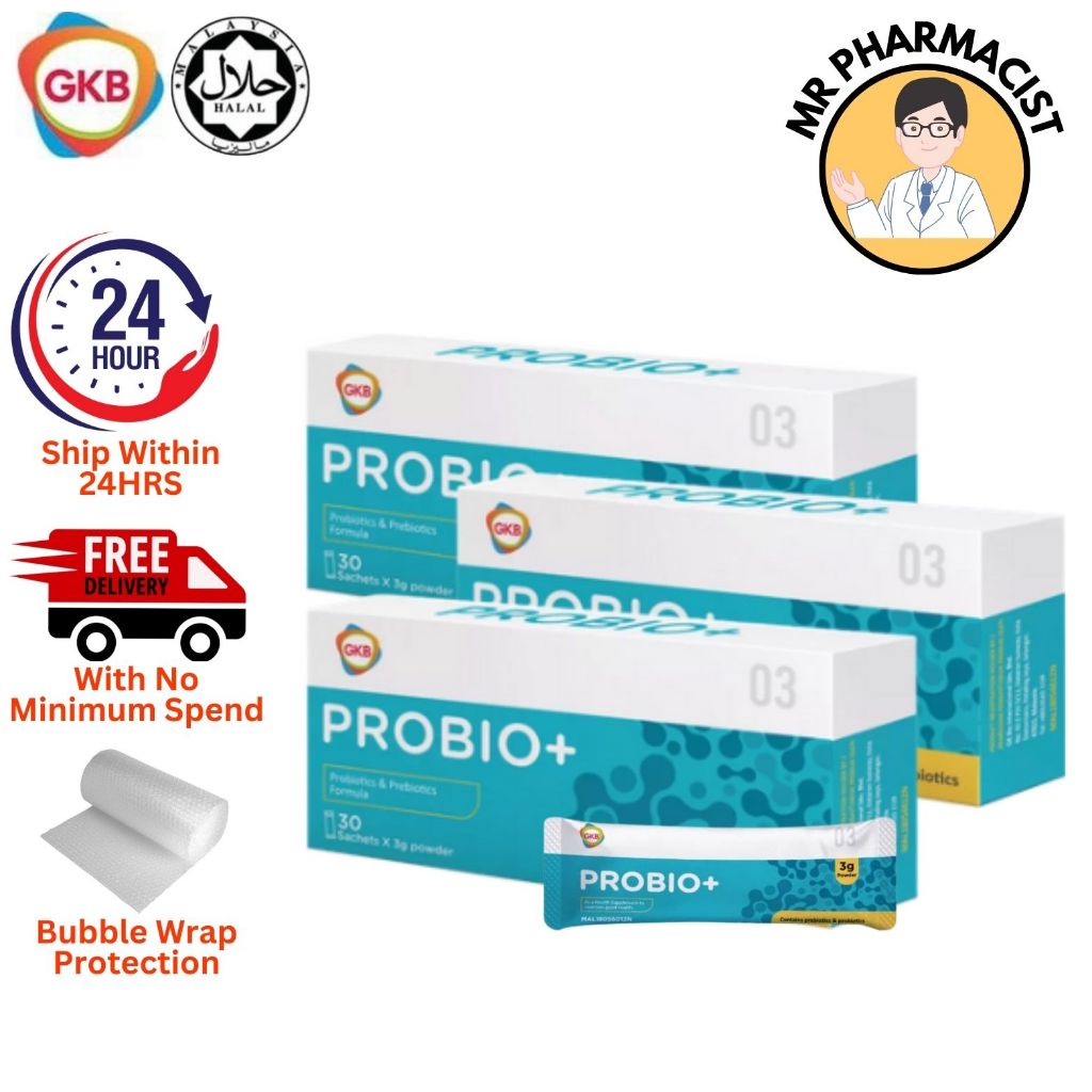 GKB Probio+ (Probiotics & Prebiotics Formula)1 box (3g x 30 Sachets ...