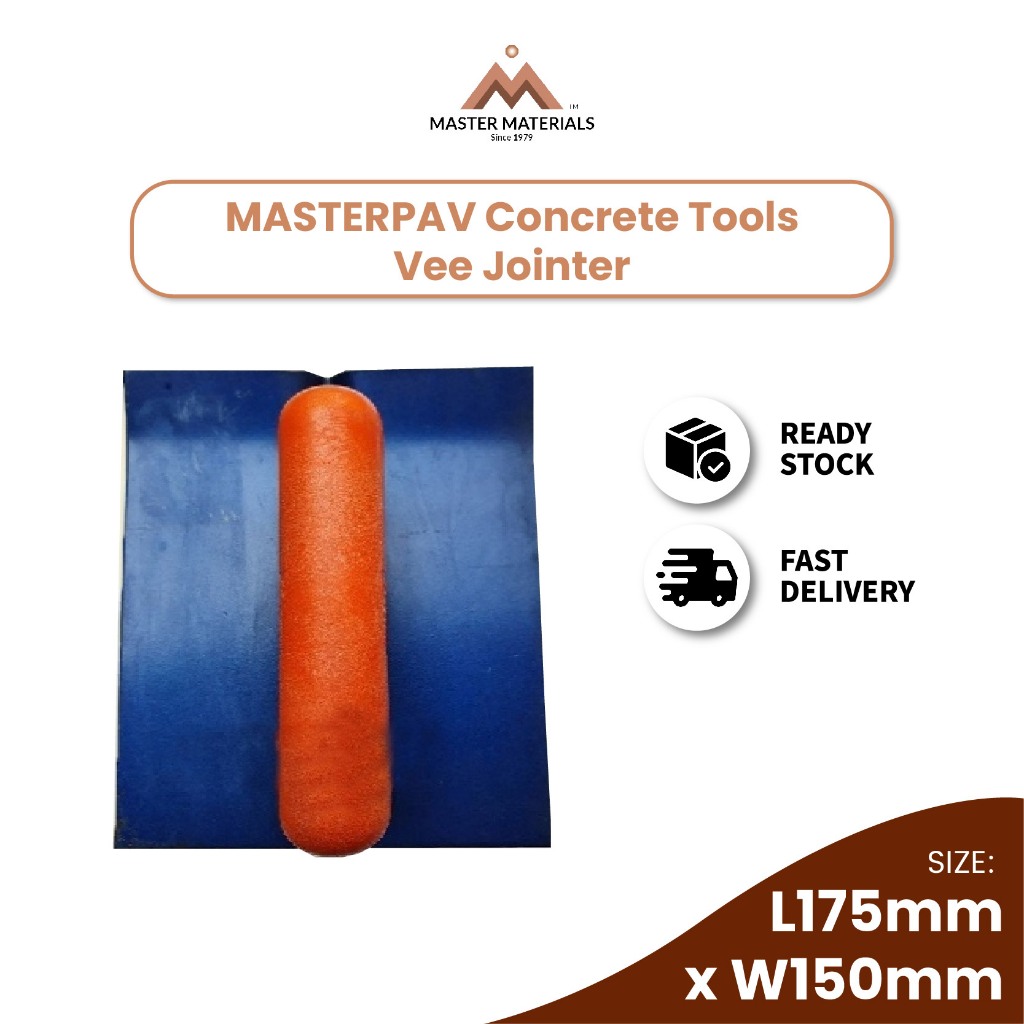 MASTERPAV Vee Jointer Concrete Tool 302 (175mm x 150mm x 12mm) | Shopee ...
