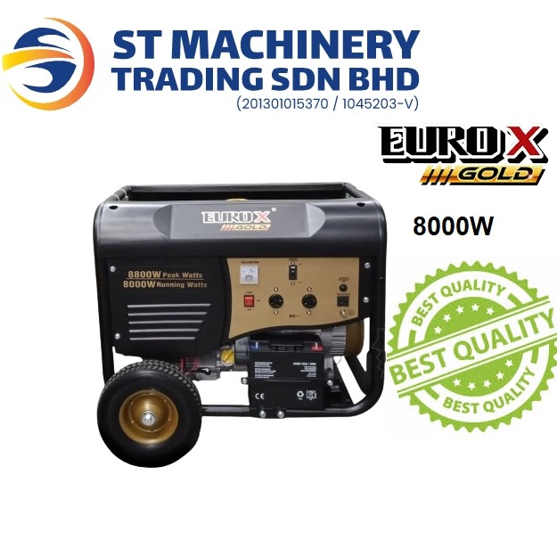 EUROX EGY9502 PETROL GENERATOR C/W WHEEL (ELE.START/8KW) | Shopee Malaysia