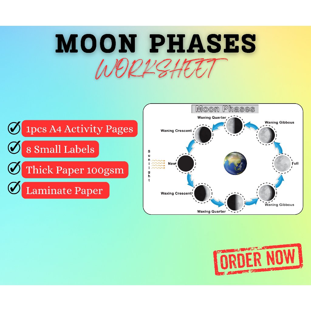 Busy Book | Moon Phases | Montessori Learning Binder | Kids Toddler ...