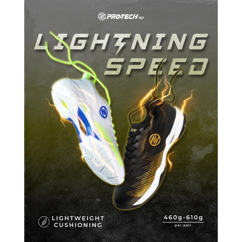 Protech Predator Series Badminton Shoes (Super Light Weight) (Free ...