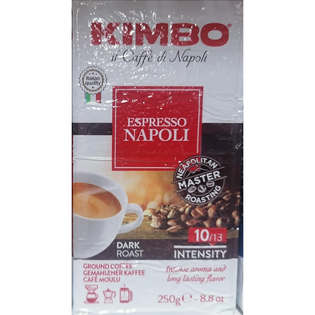 Kimbo Espresso Napoli Dark Roast Coffee, Intense Aroma & Long Lasting ...