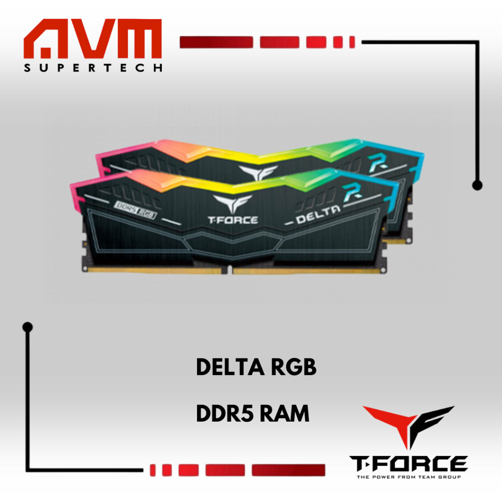 AVM T-FORCE DELTA RGB 16GBx2 DDR5 6000MHz Ram - Black | Shopee Malaysia
