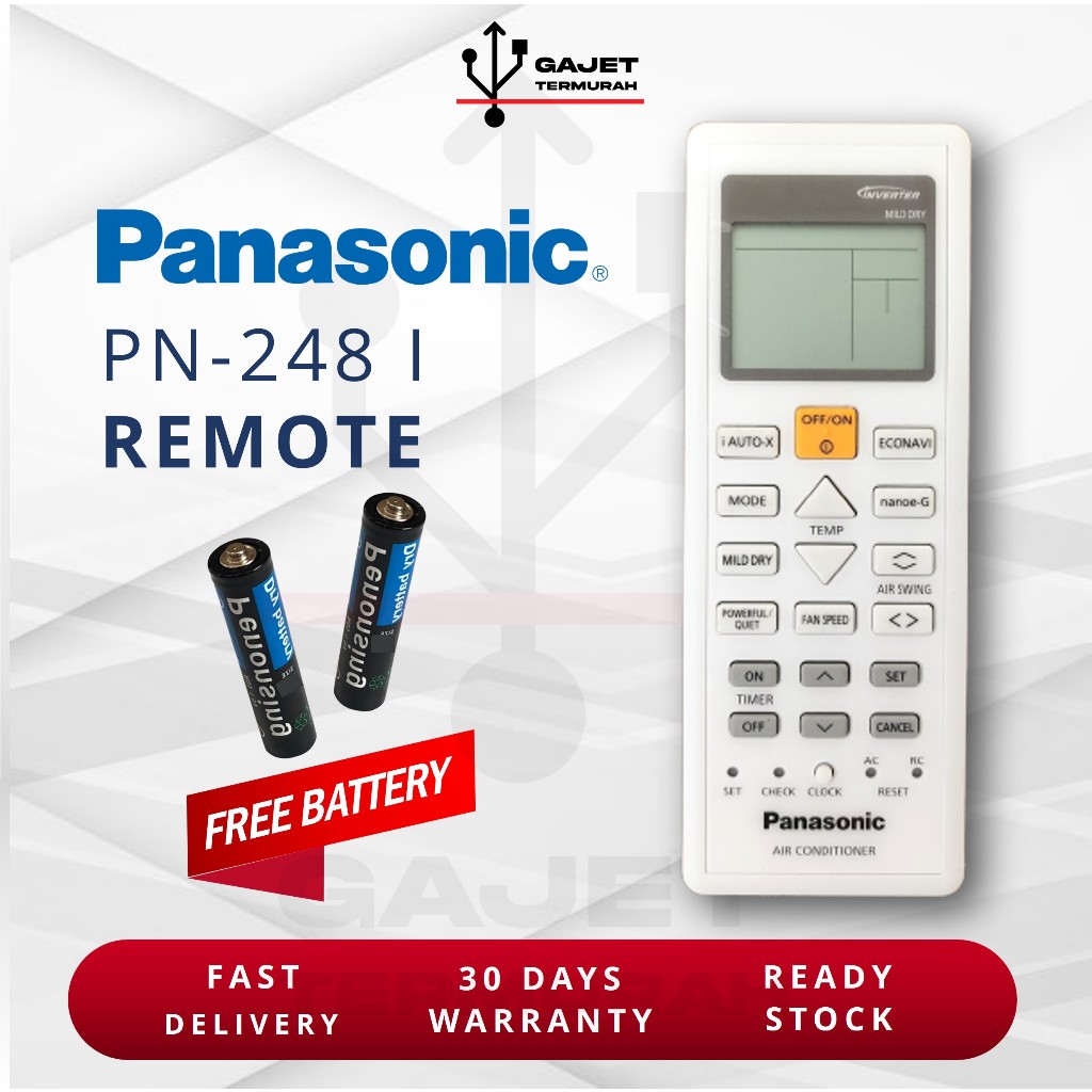 Alat Kawalan Jauh Panasonic PN-248i Inverter A75C07360 A75C03550 Alat ...
