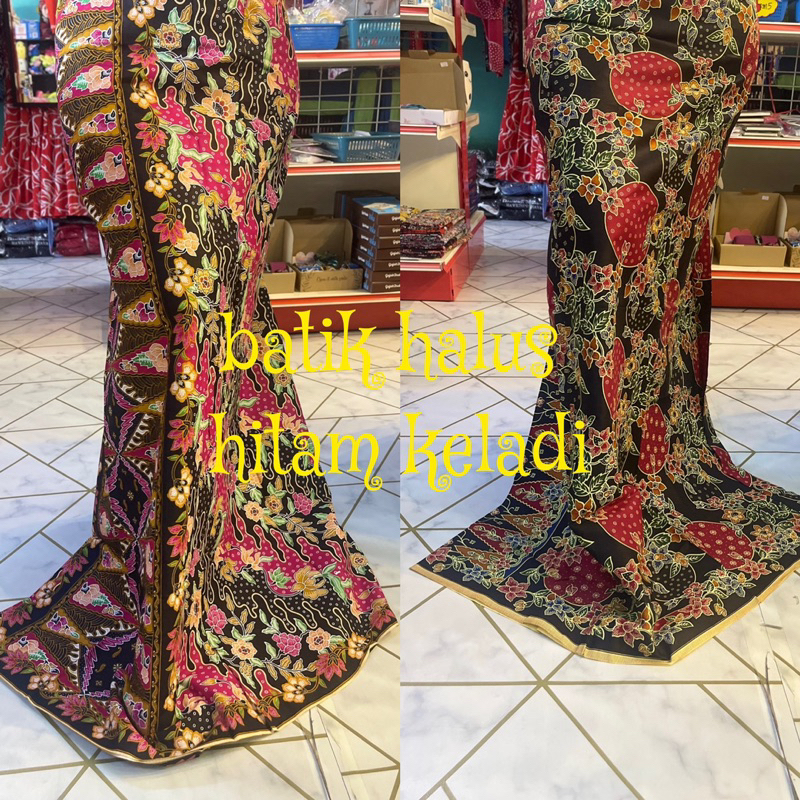 kain batik halus Hitam keladi dan Daun kasturi🌹🌹best quality🌹🌹🌹 ...