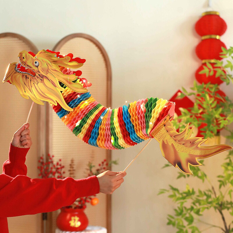 New Year Decoration National Trend Paper Dance Dragon Cardboard ...