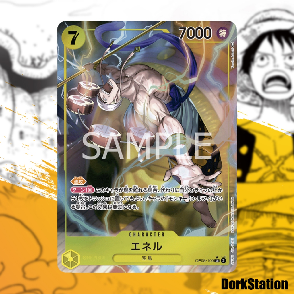 One Piece OP05-100 Enel Card op05 Alternate Art AA Parallel SR TCG | Shopee Malaysia