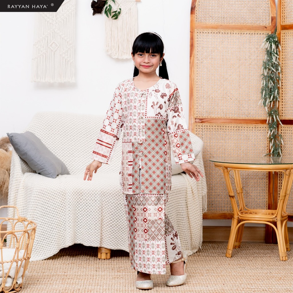 PROMO RAYA {KIDS} Aninda Buttoned Kurung KIDS Rayyan Haya' Budak 3-12 Tahun Ironless Muslimah ...