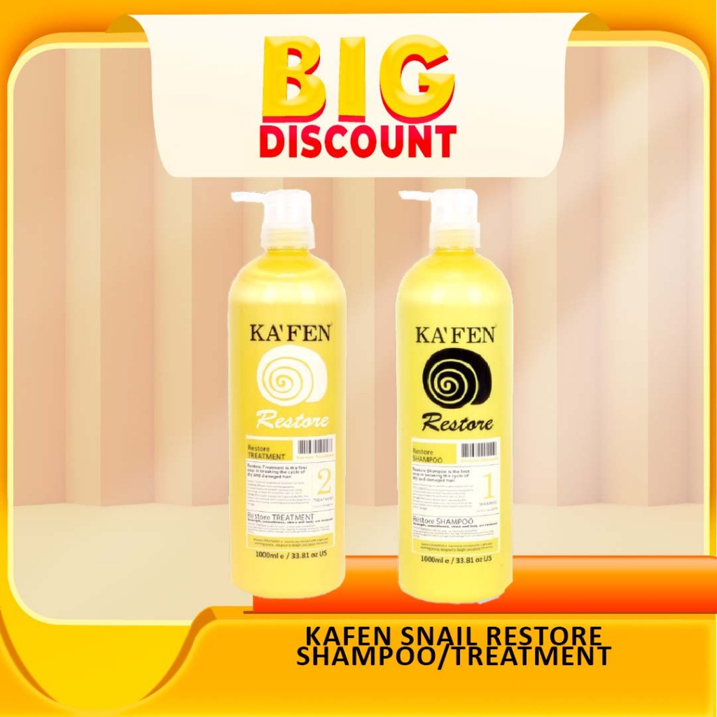 KAFEN Snail Restore Shampoo/CONDITIONER 250ml/760ml Damaged Split Ends ...