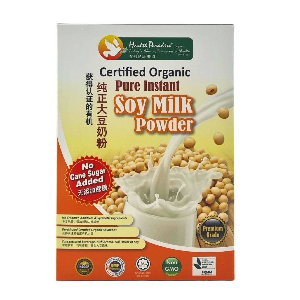 HEALTH PARADISE CERTIFIED ORGANIC PURE INSTANT SOYA MILK POWDER 500G ...