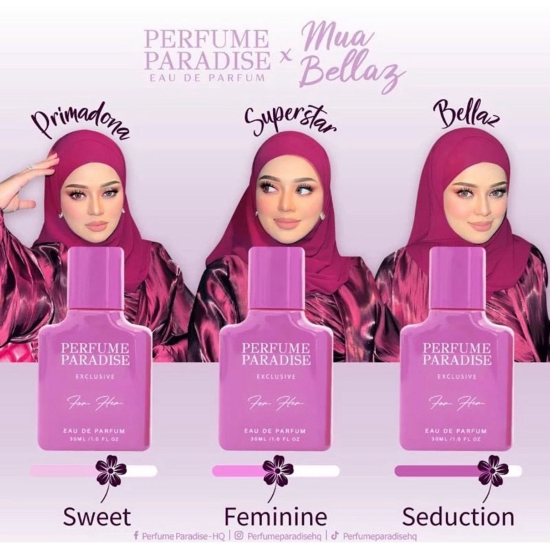 PERFUME PARADISE & MINIATURE SET 💯 ORIGINAL HQ MUA BELLAZ | Shopee Malaysia