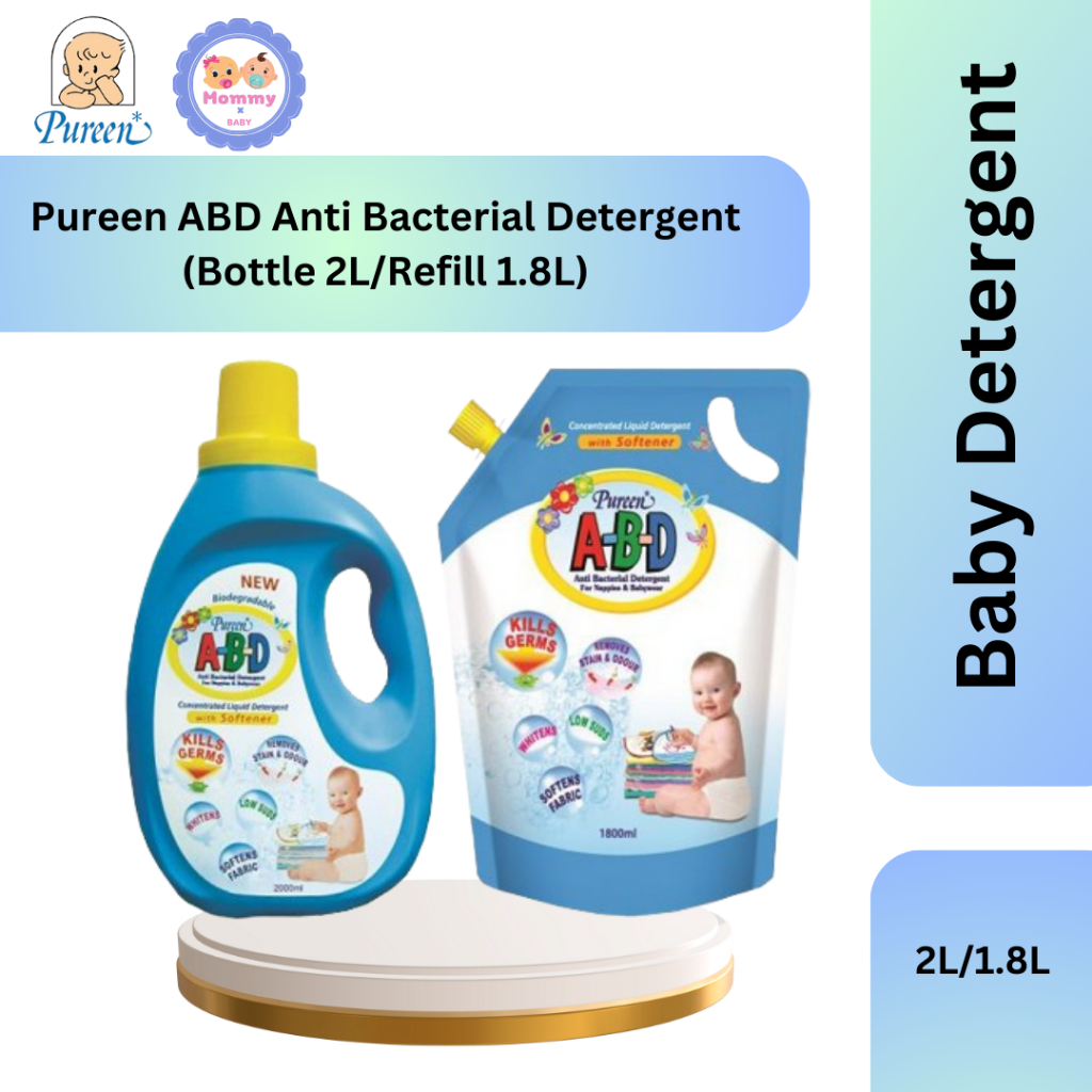 PUREEN ABD ANTIBACTERIAL LIQUID DETERGENT (2000ML/1800ML) for nappies ...