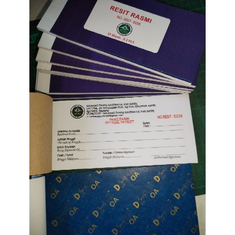 CUSTOM BILL BOOK RECEIPT VOUCHER Tiket NCR @ CARBON | Shopee Malaysia