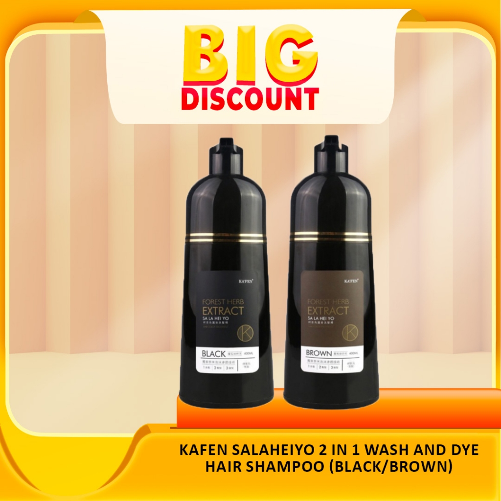 KAFEN SaLaHeiYo 2 in 1 Wash and Dye Natural Darkening Dye Hair ...