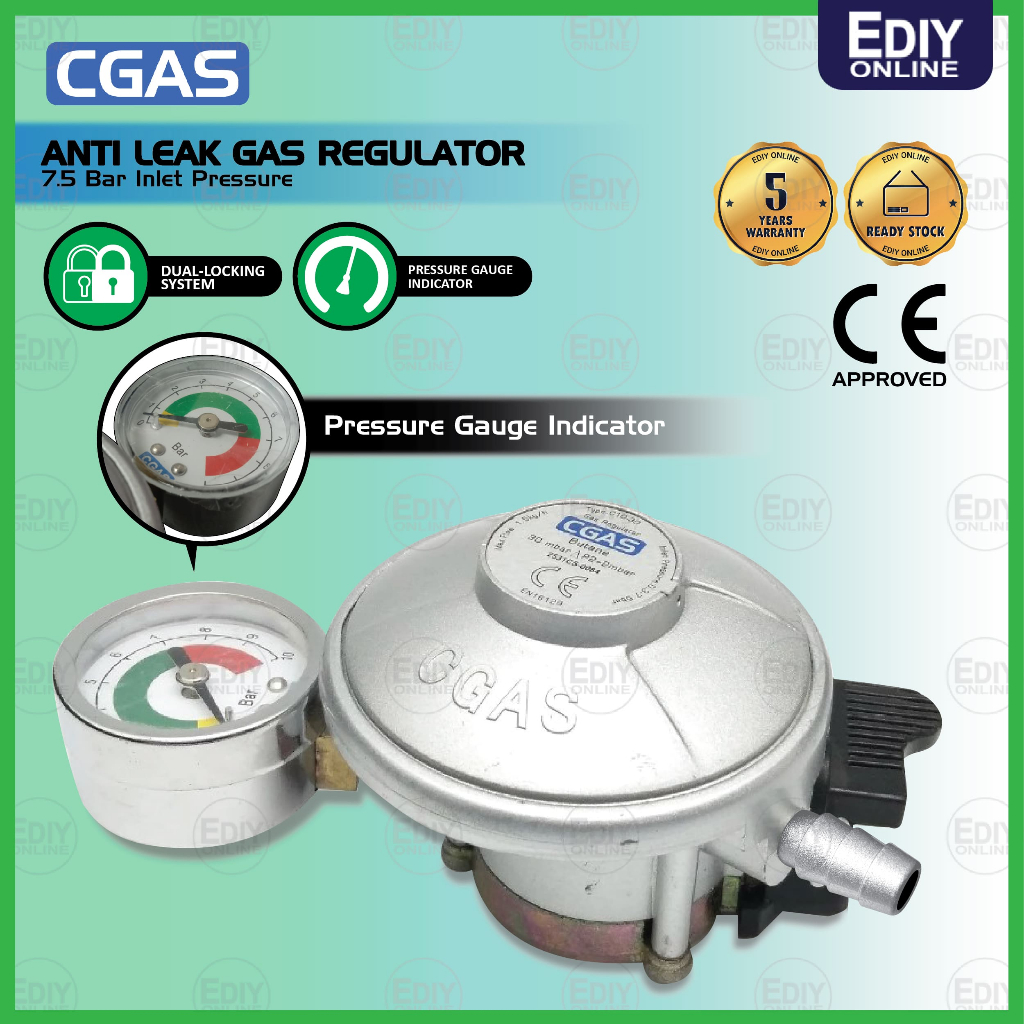 【NEW】 ANTI LEAK LOCK GAS REGULATOR LOW PRESSURE STOVE DOUBLE SAFETY ...