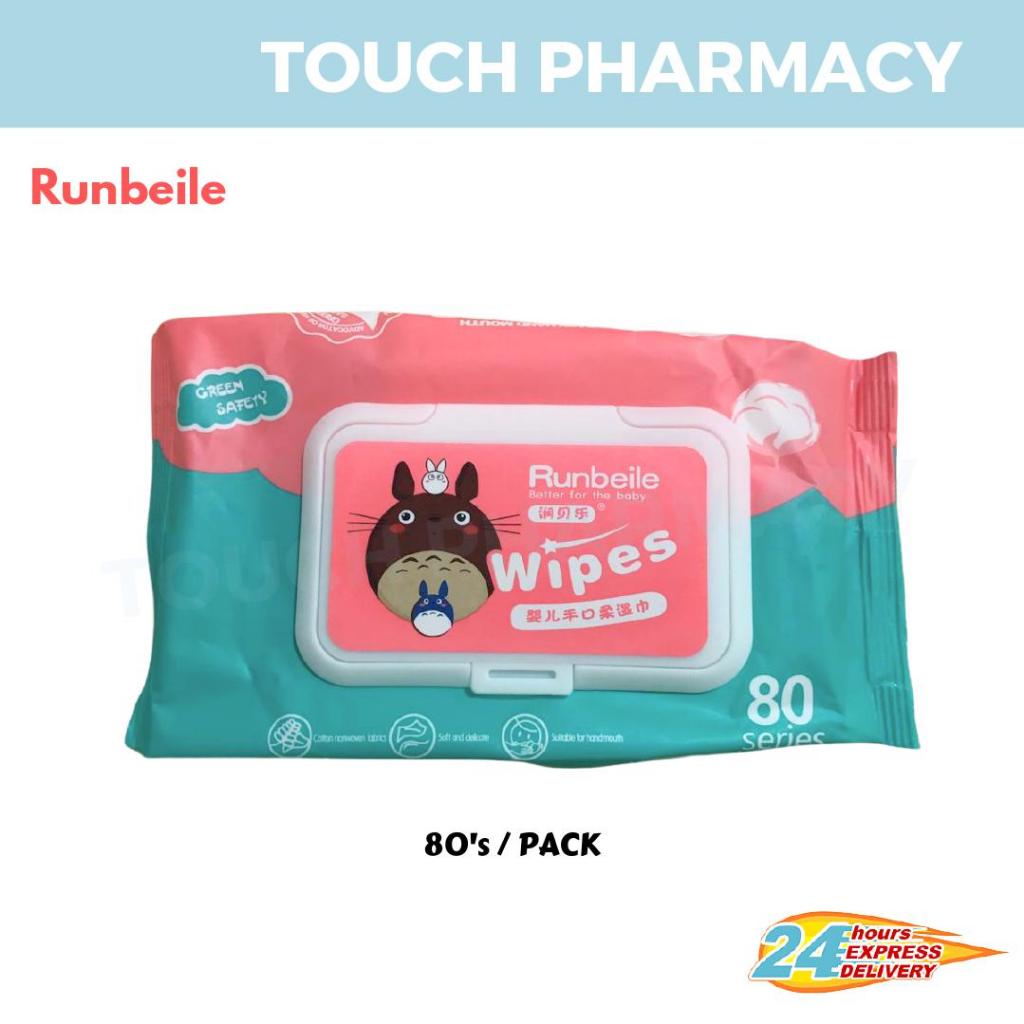RUNBEILE Baby Wipes Baby Wet Tissue 80's/PACK (NON ALCOHOL) | Shopee ...
