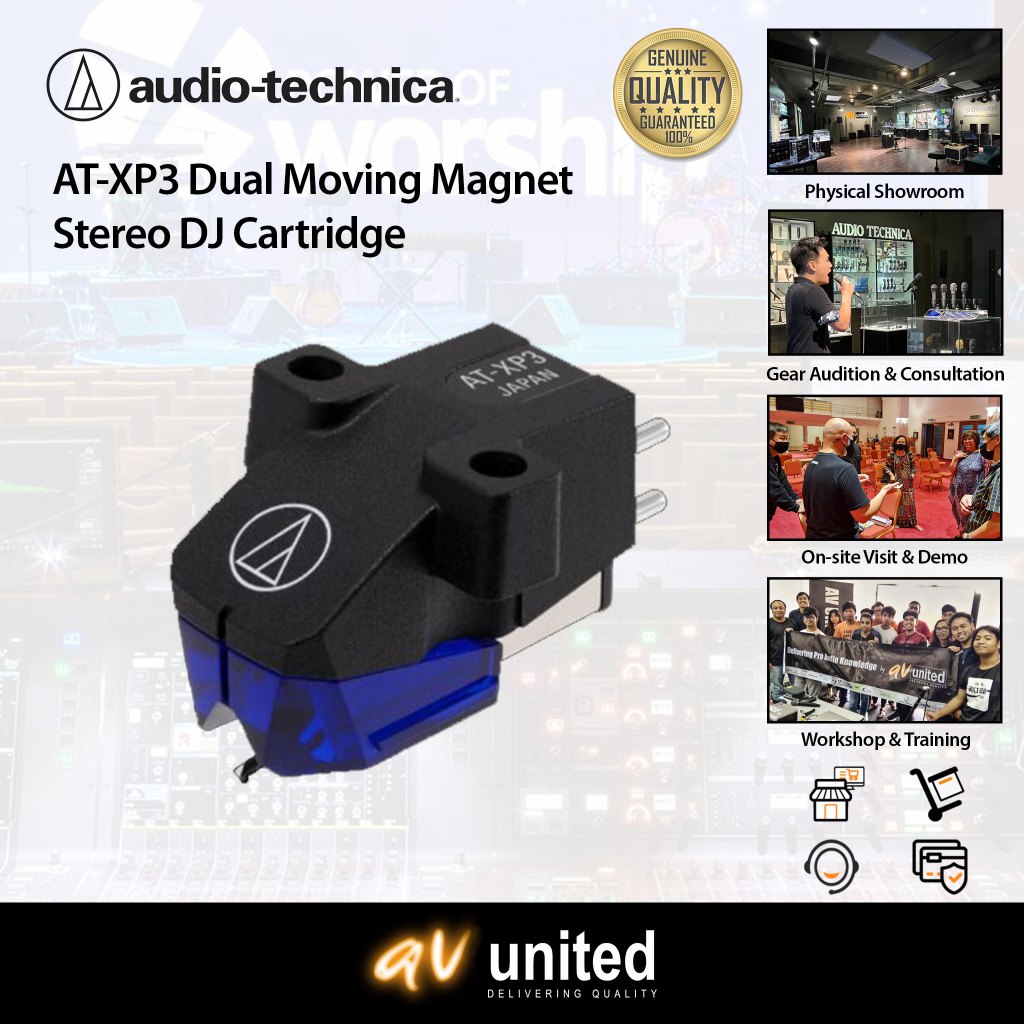 Audio-Technica AT-XP3 Dual Moving Magnet Stereo DJ Turntable Cartridge ...