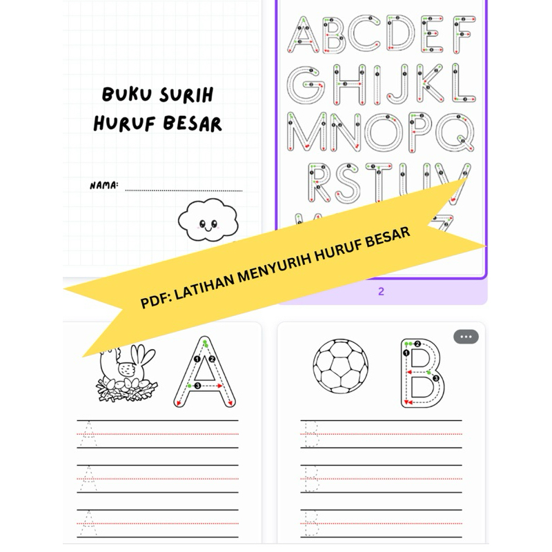 PDF: Latihan Menyurih Huruf Besar | Shopee Malaysia