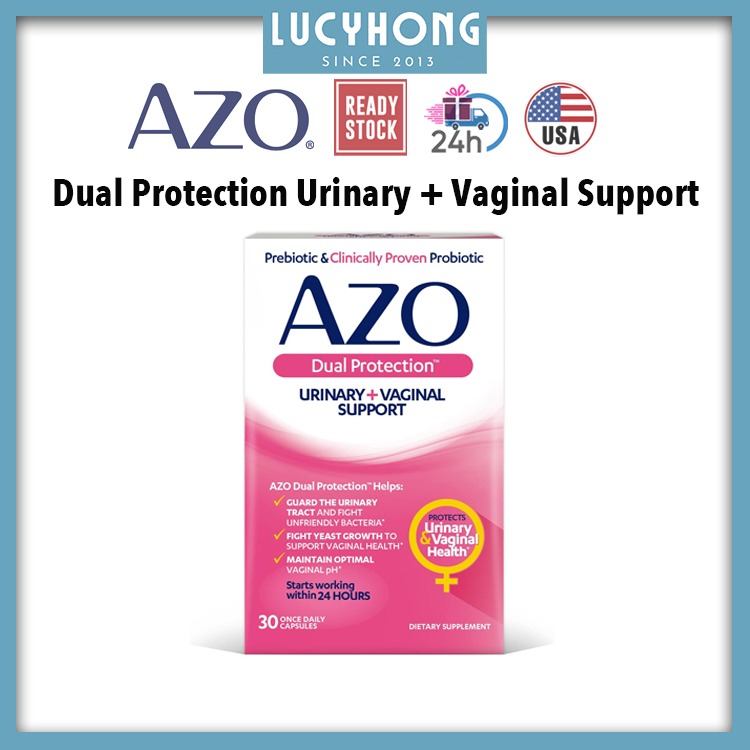 AZO Dual Protection Urinary + Vaginal Support | Prebiotic Plus ...