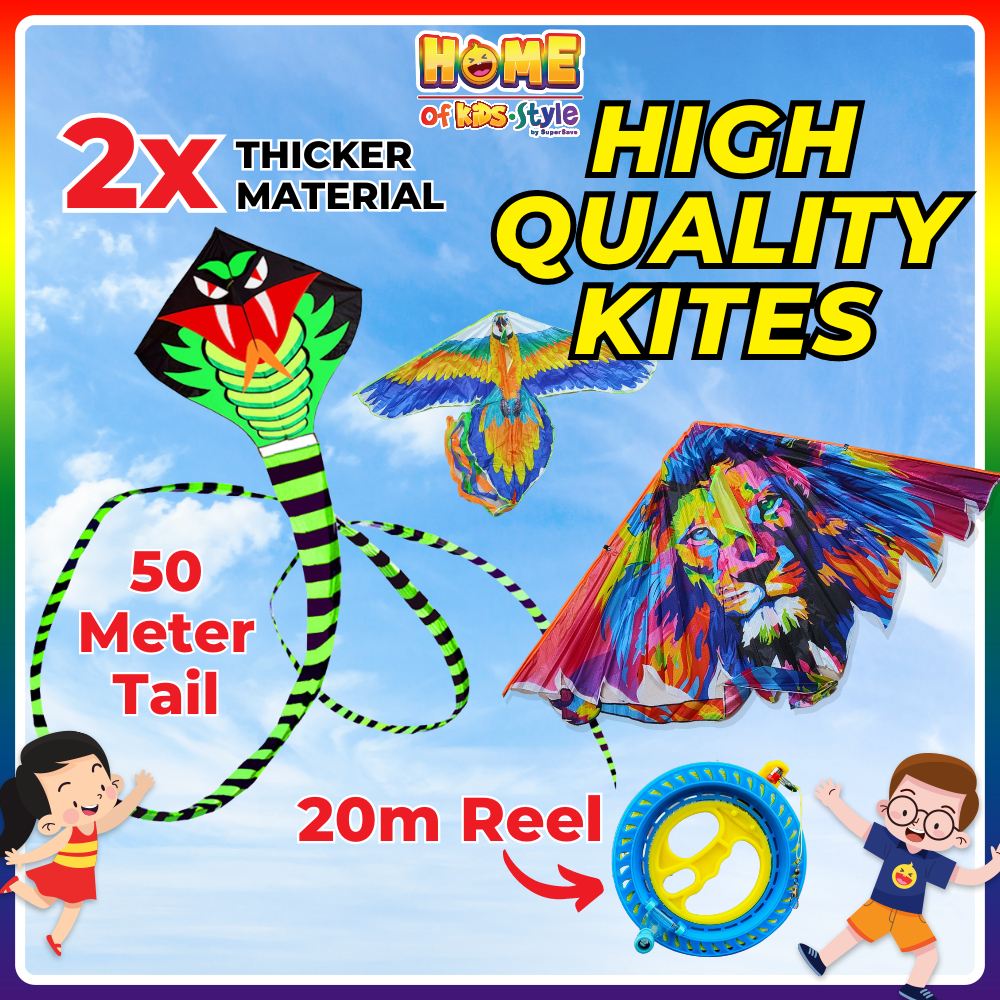 HOKS 1.5M XL Flying Kite Set Toys Bird Beginner Eagle Kites Hawk String ...