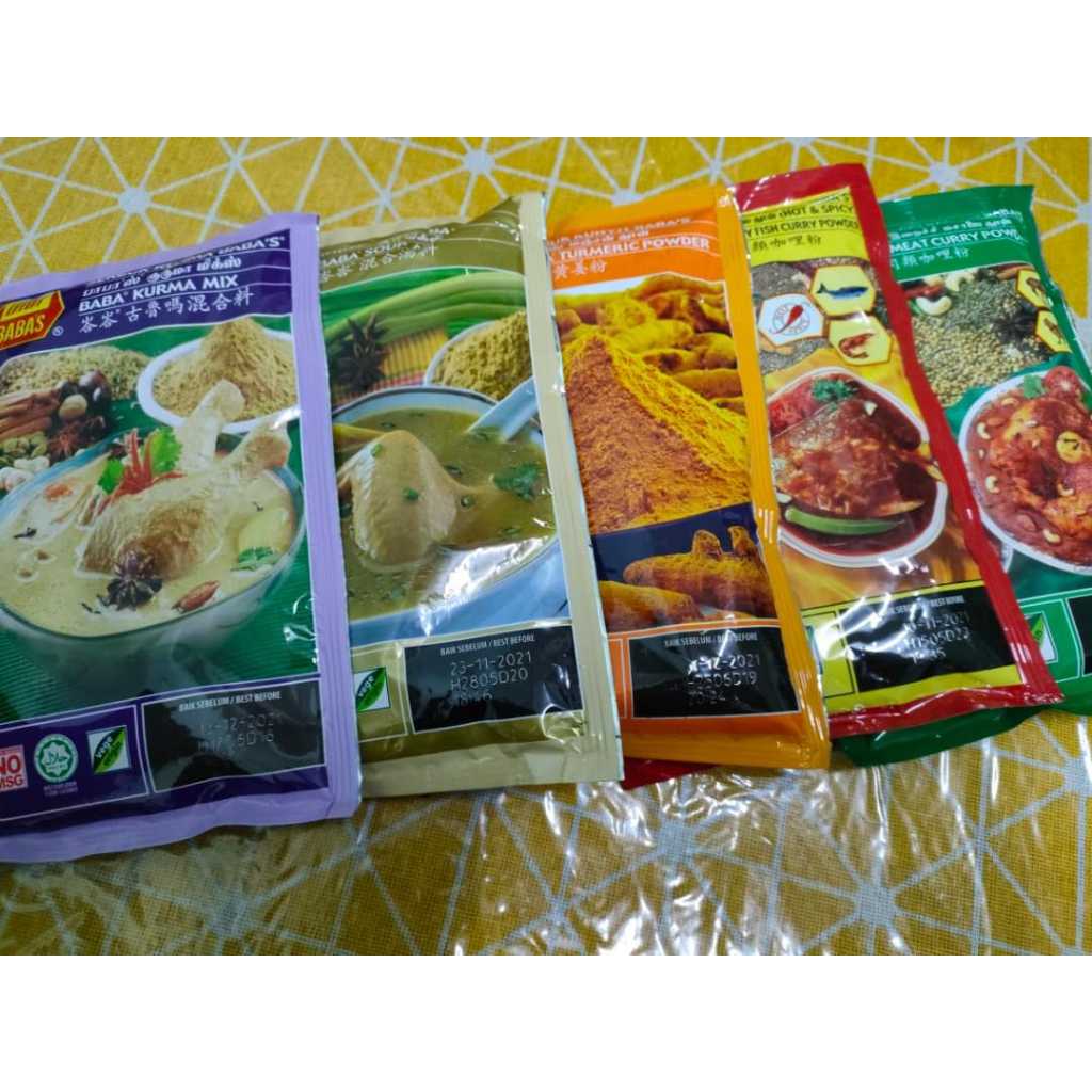 BABA'S mixes and powder 125g ( rasam , sambar , coriander , kurma ...