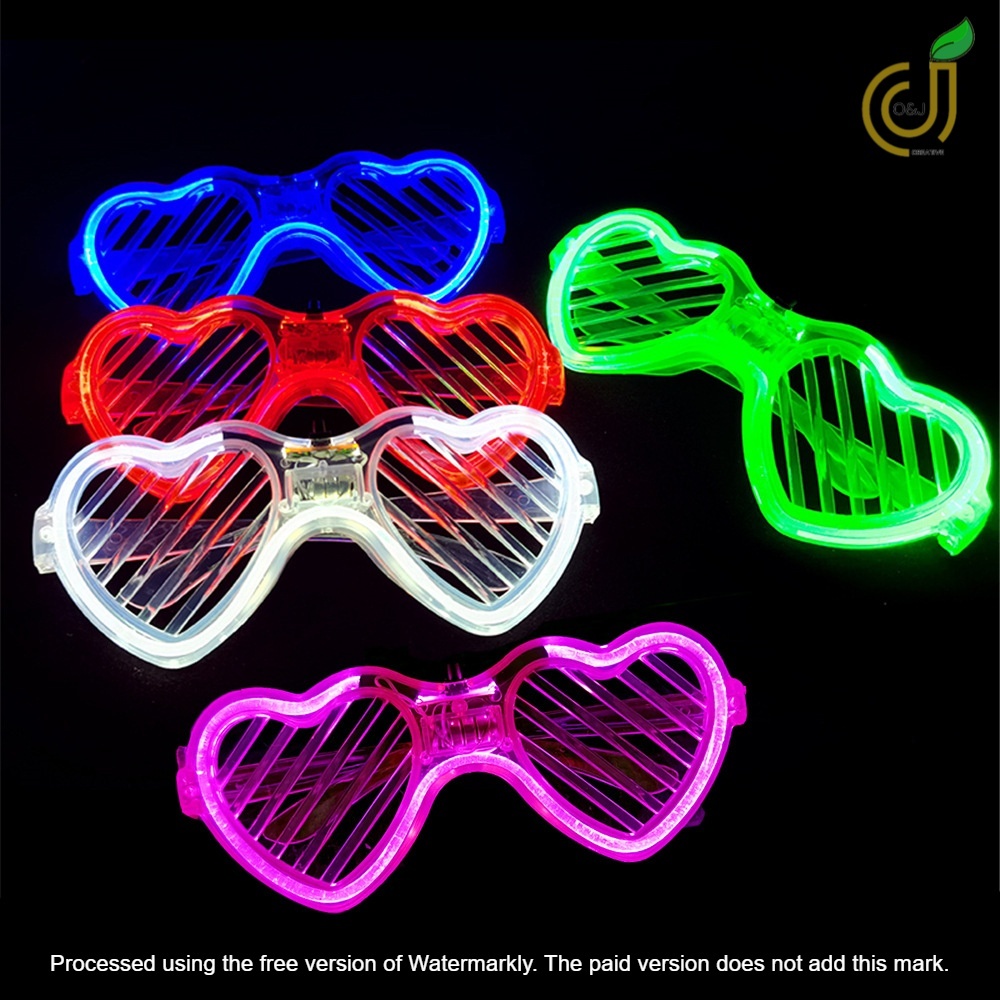LOVE & RECTANGLE LED SPECTACLES INCLUDE BATTERY / FASHION COOL / NEW ...