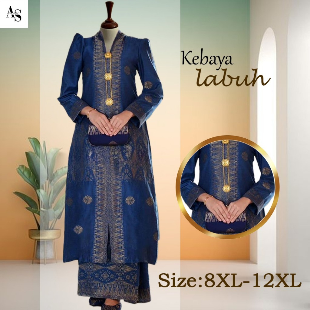 Plus Size 8xl - 12xl | Kebaya Athirah Labuh | By Athirah Songket ...