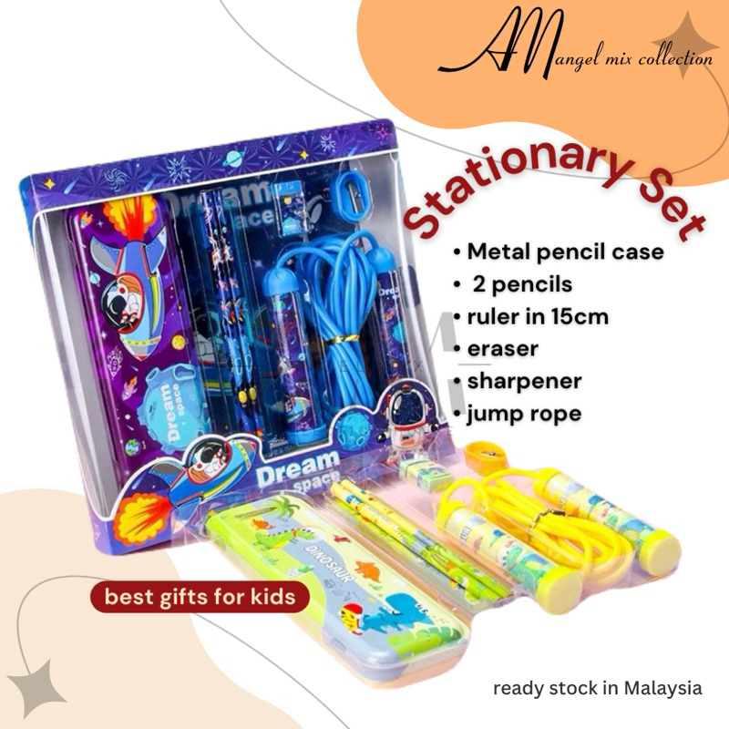 Ready Stock !!! Kids Jump Rope + Premium 6 in 1 Kids Stationery ...