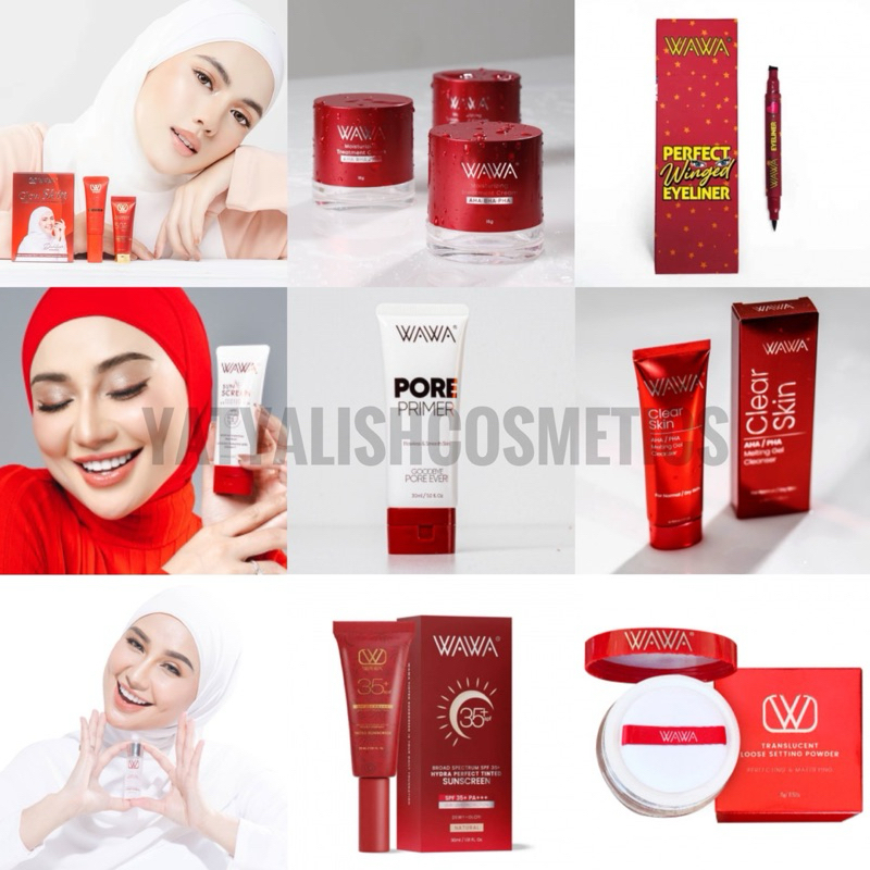 WAWA GLOW SKIN,SETTING SPRAY,LIP TREATMENT,FOUNDATION,CLEARSKIN ...