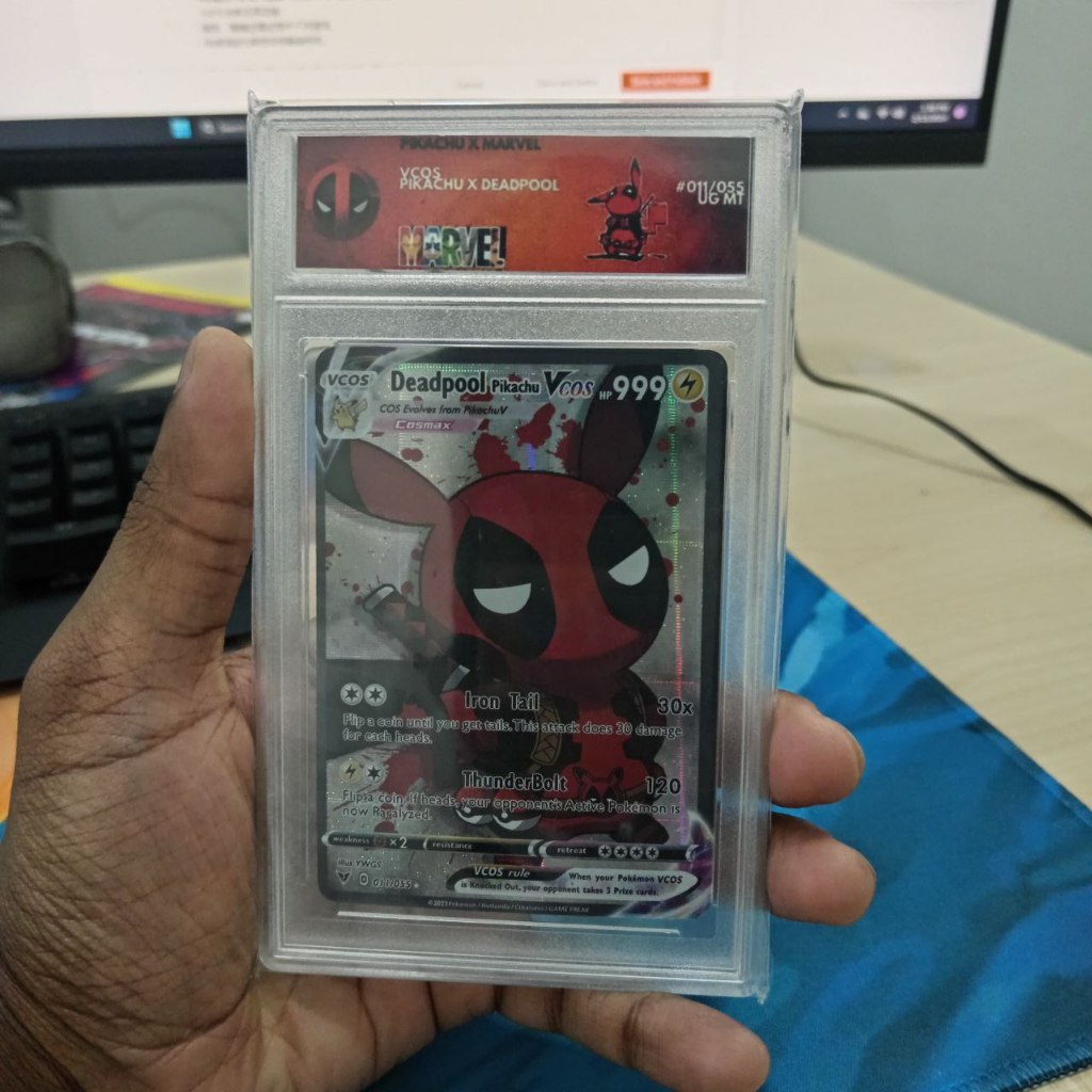 Deadpool pikachu Vcos Gred SS+ Pokemon X Marvel colab slab set full set ...